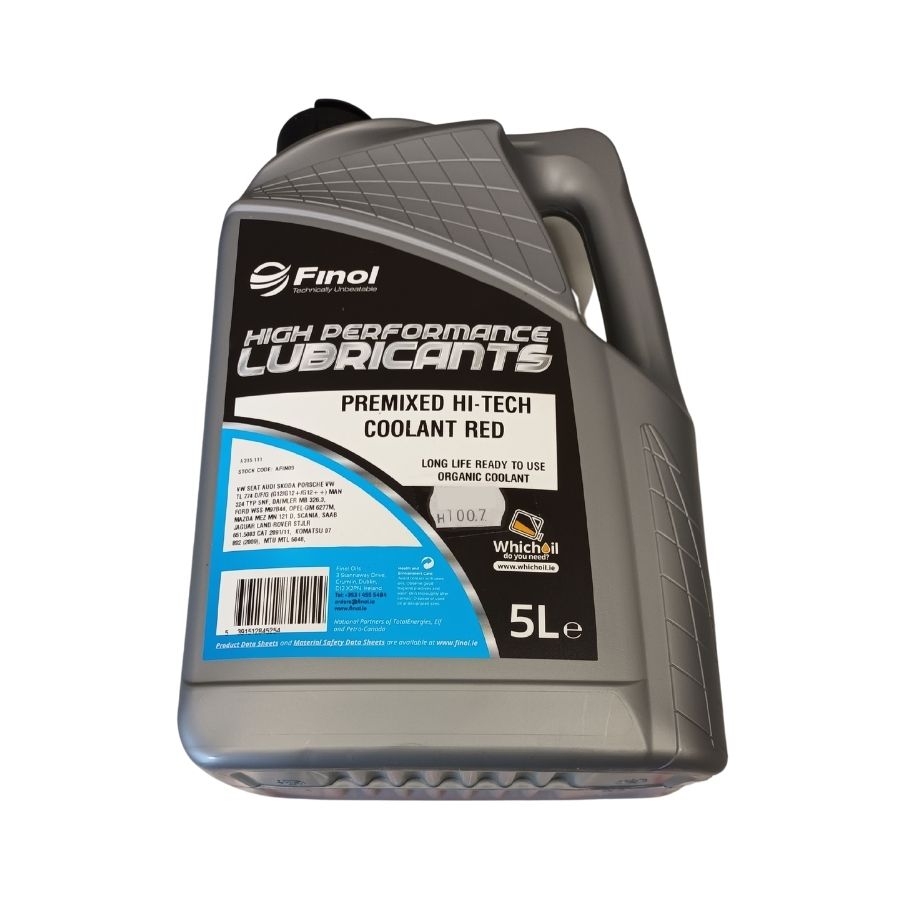 Finol Premixed Coolant Red 5L - Naughton Farm Machinery